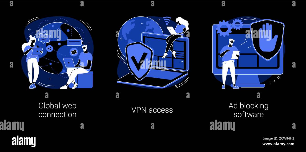 Network access abstract concept vector illustrations Stock Vector Image ...