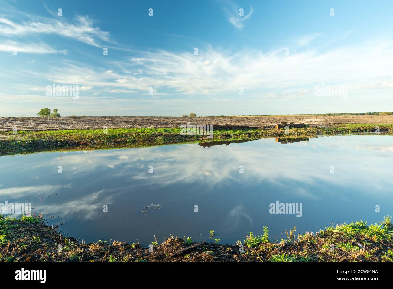 Cloud reflection on lake surface hi-res stock photography and images ...