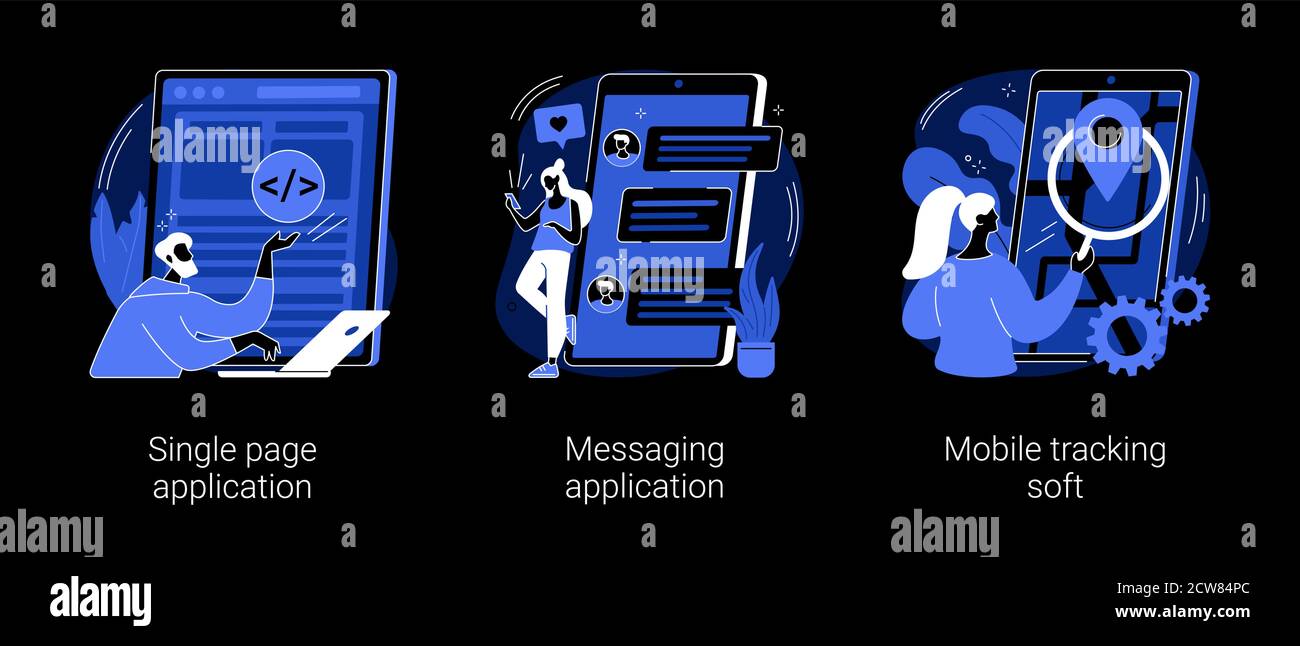 Web development abstract concept vector illustrations Stock Vector ...