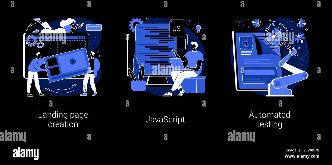 Web programming abstract concept vector illustrations Stock Vector ...