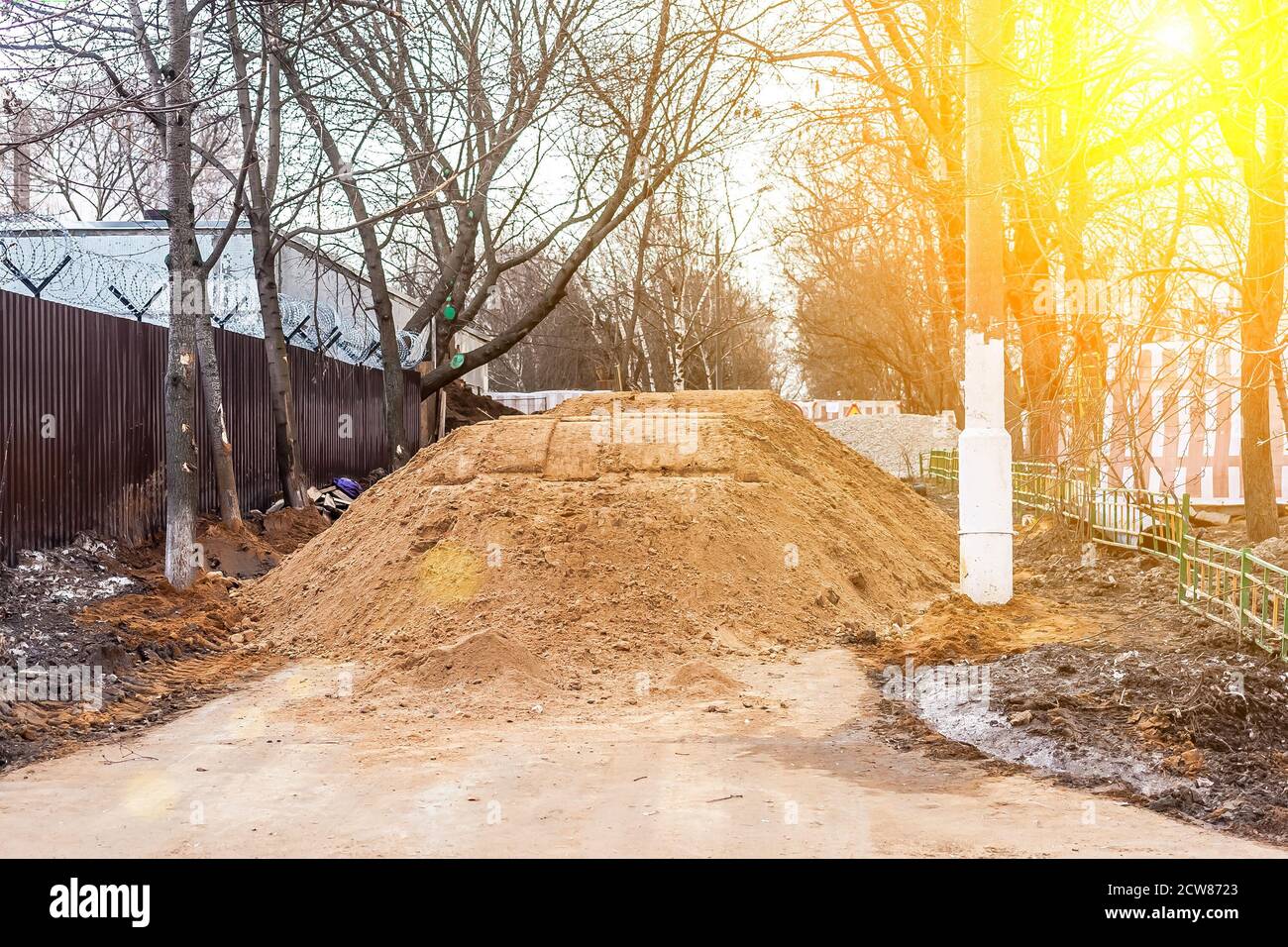Pavement Sidewalk Footpath Repairs High Resolution Stock Photography ...