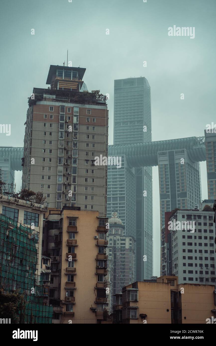 The complex skyscrapers in Chongqing, China Stock Photo - Alamy