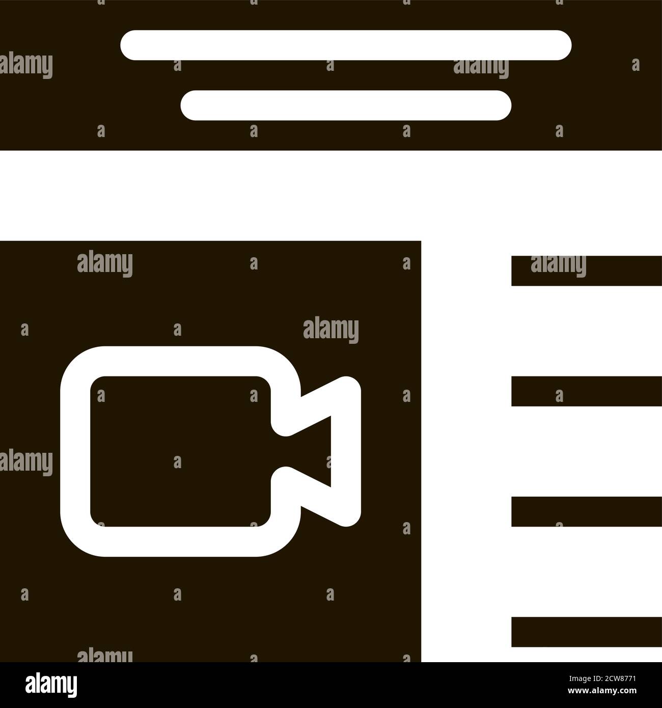 Web Site For Watch Video Icon Illustration Stock Vector Image & Art - Alamy