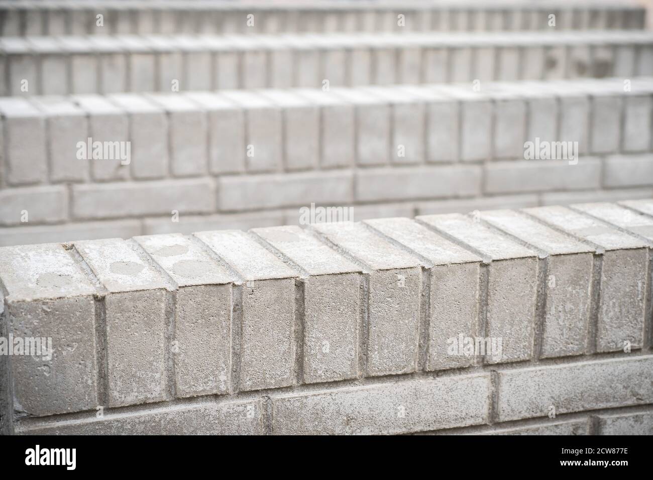 Brick fence pillar column isolated on white background Stock Photo - Alamy