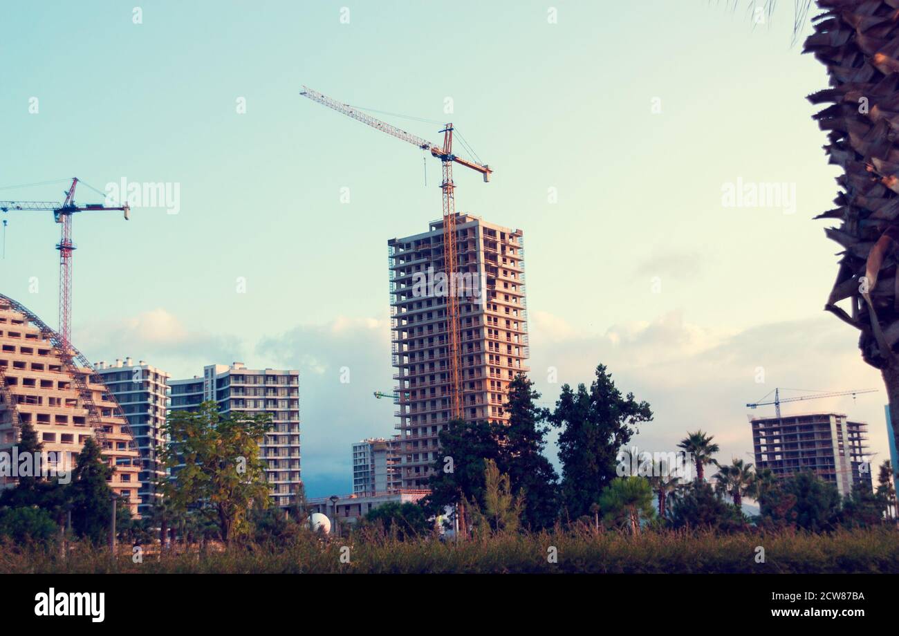 Building construction in Batumi city. Batumi. Georgia Stock Photo - Alamy