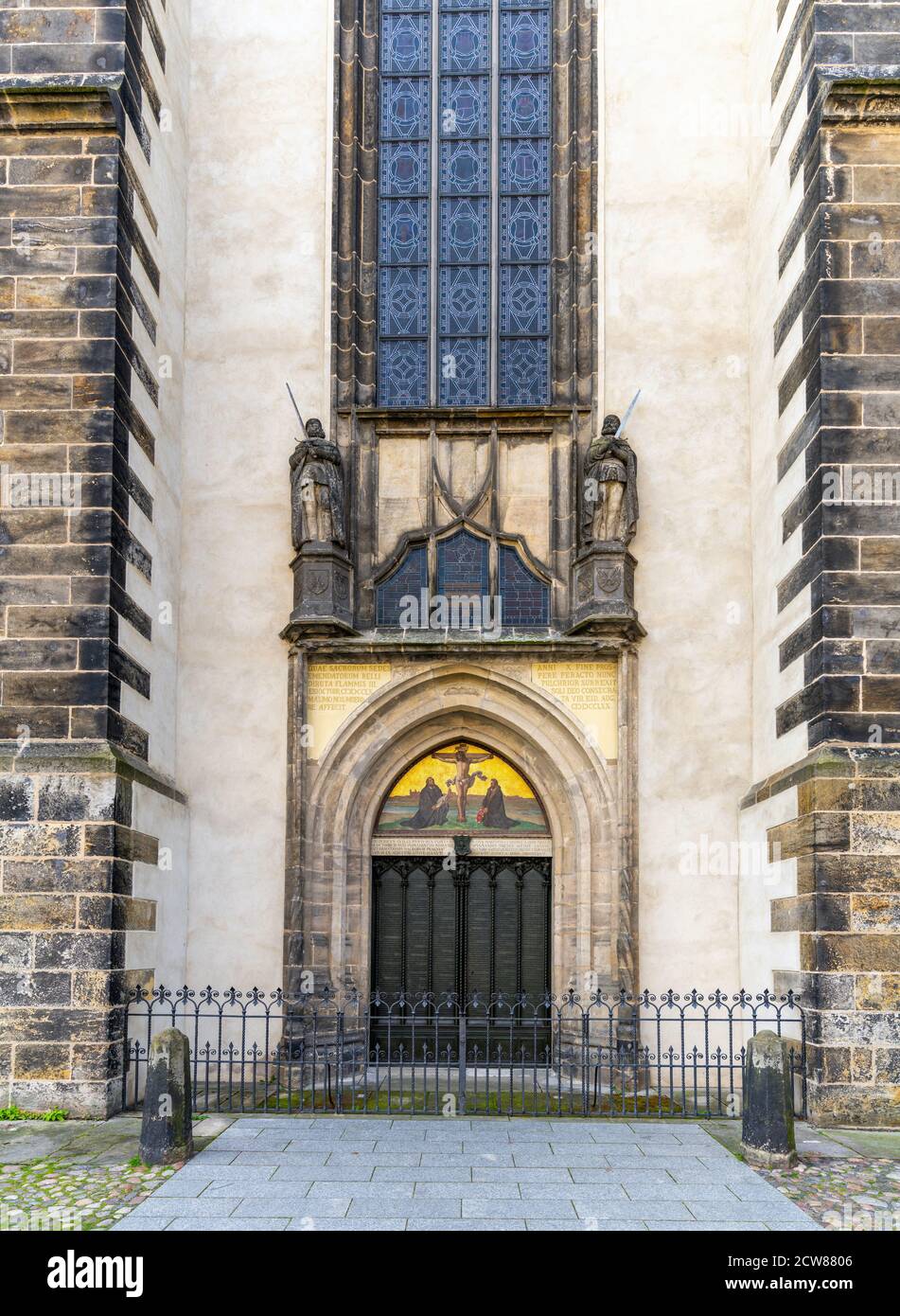 Wiitenberg, S-A / Germany - 13 September 2020: the door of the castle ...