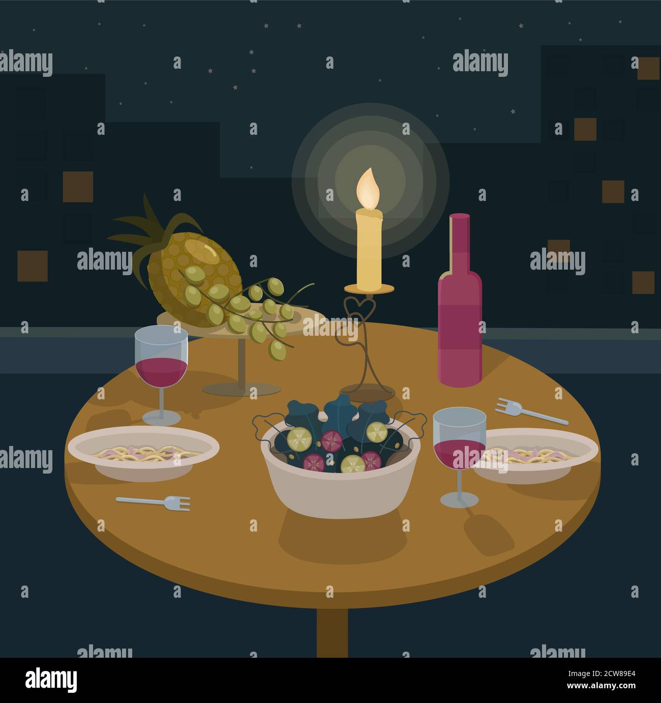 Evening light view on Stock Vector Images - Alamy