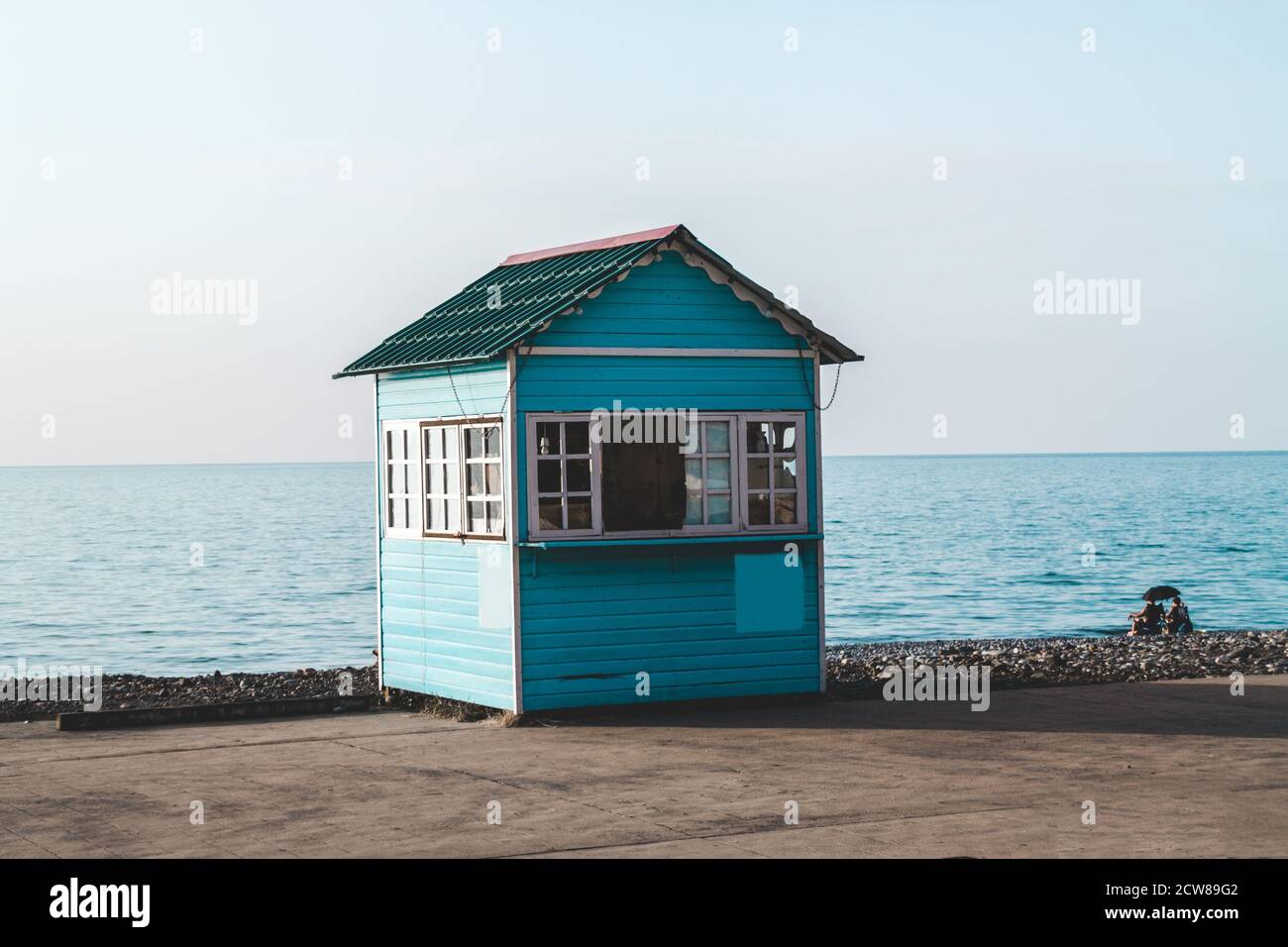 Old icecream shop on the beach Stock Photo - Alamy