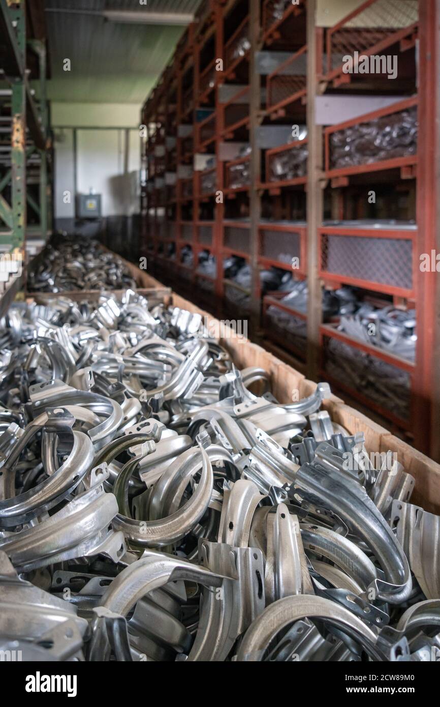 Elements of roof system drainage hook pipe plug holder Stock Photo - Alamy