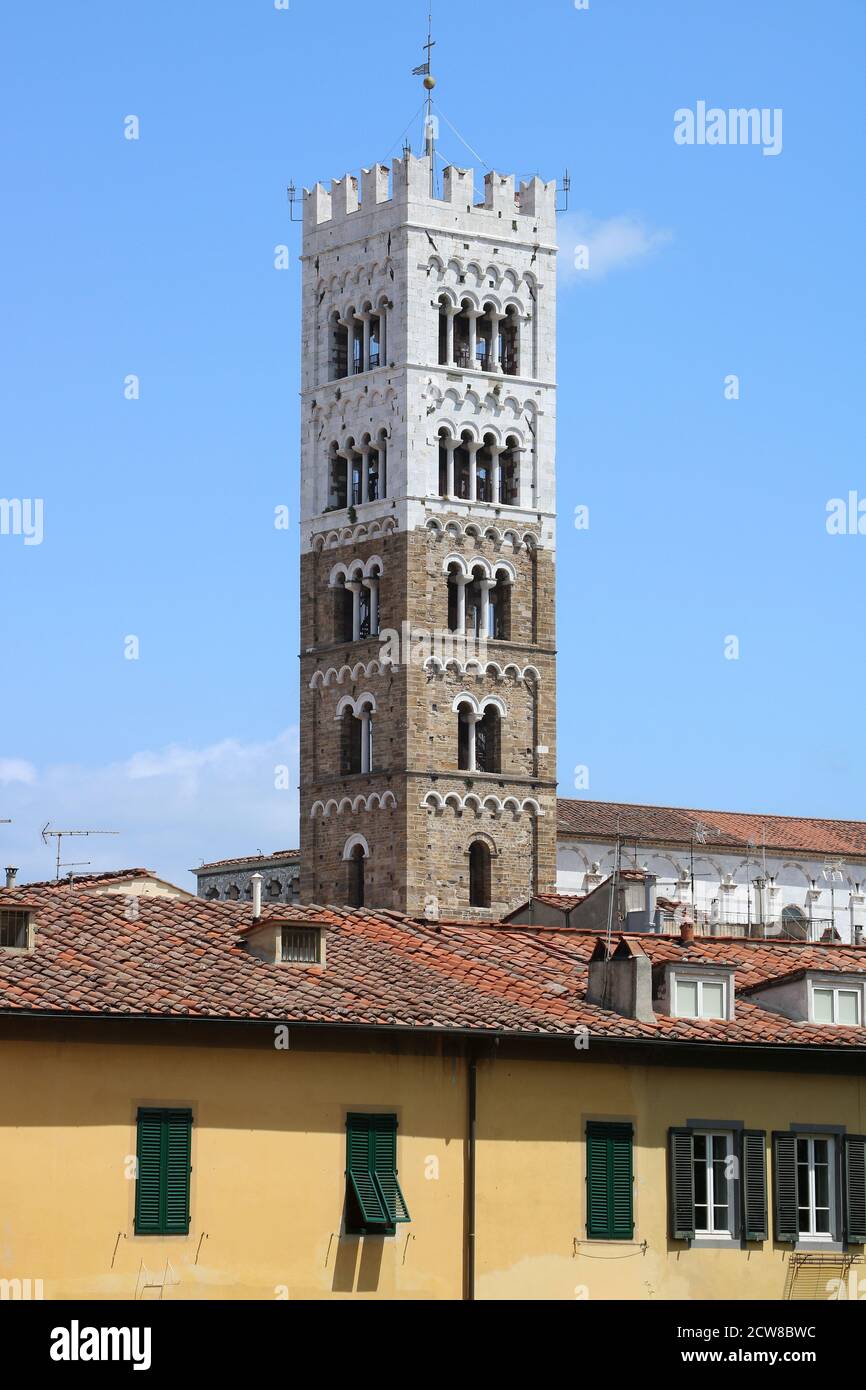 medieval tower of Lucca Italy Stock Photo - Alamy