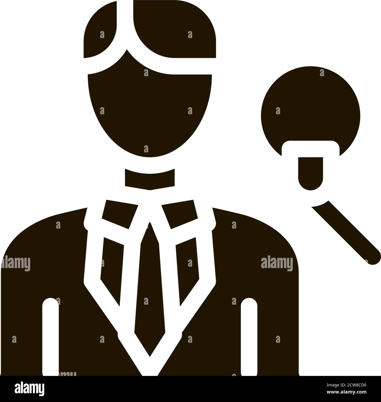 Man Host With Microphone Icon Illustration Stock Vector Image & Art - Alamy