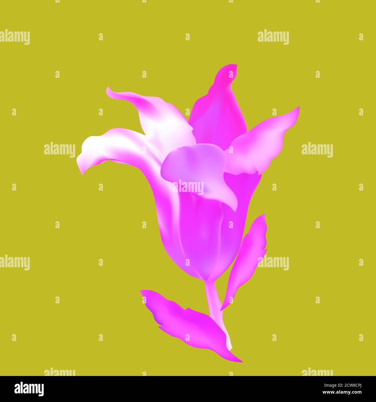 Photo realistic vector beautiful neon lily in vintage style. Vintage ...
