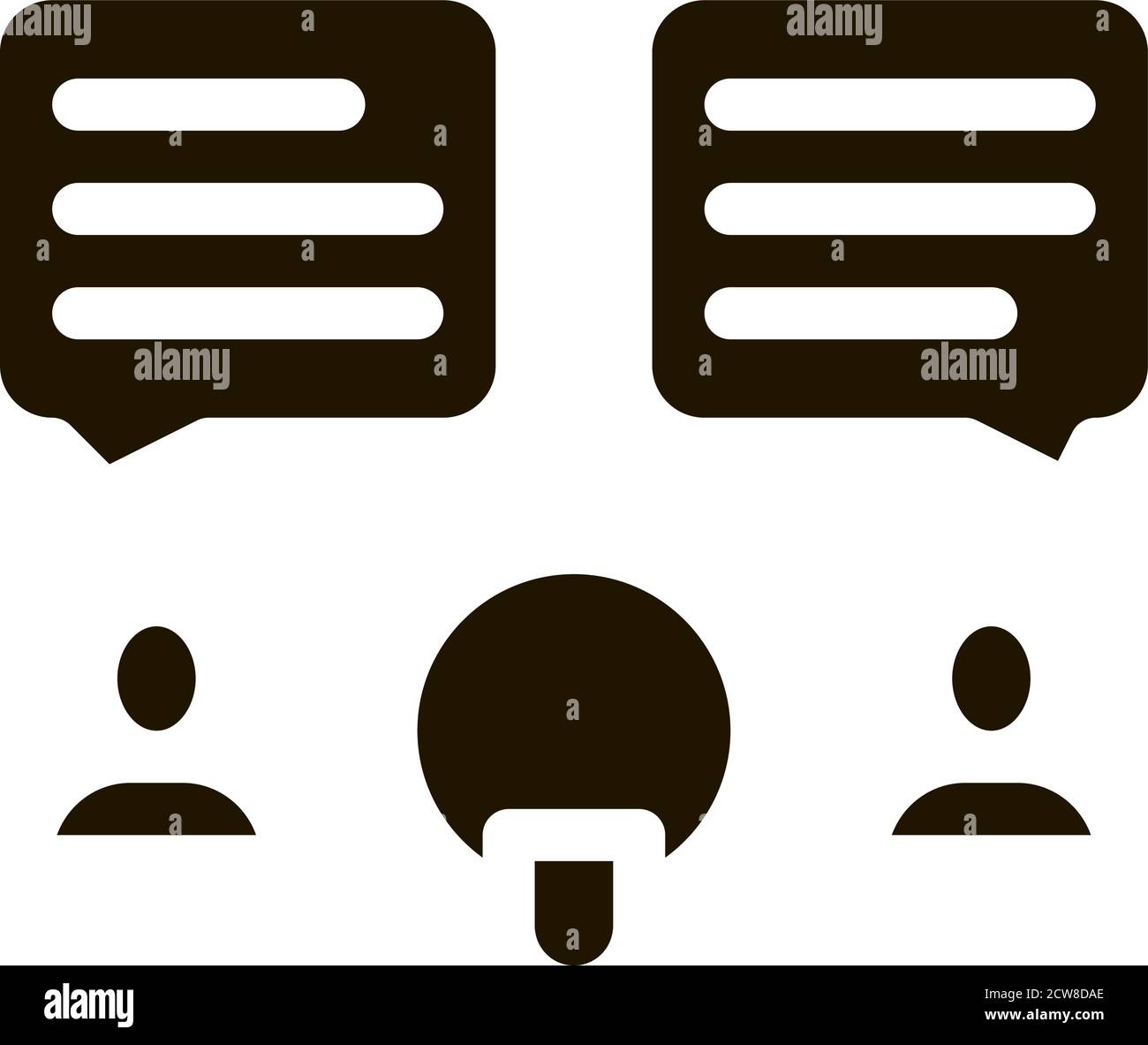 Hosts Talk In Microphone Icon Illustration Stock Vector Image & Art - Alamy