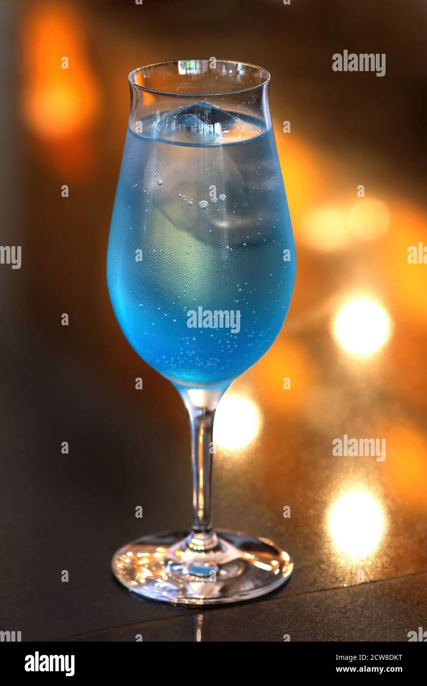 drink Tequila Blue Stock Photo - Alamy