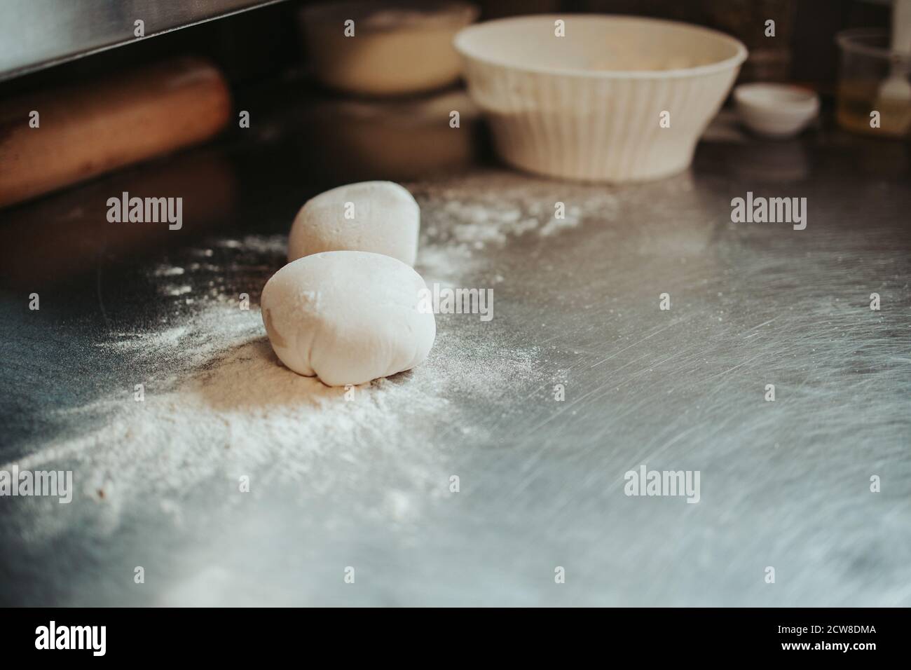 Closeup of a dough making process Stock Photo - Alamy
