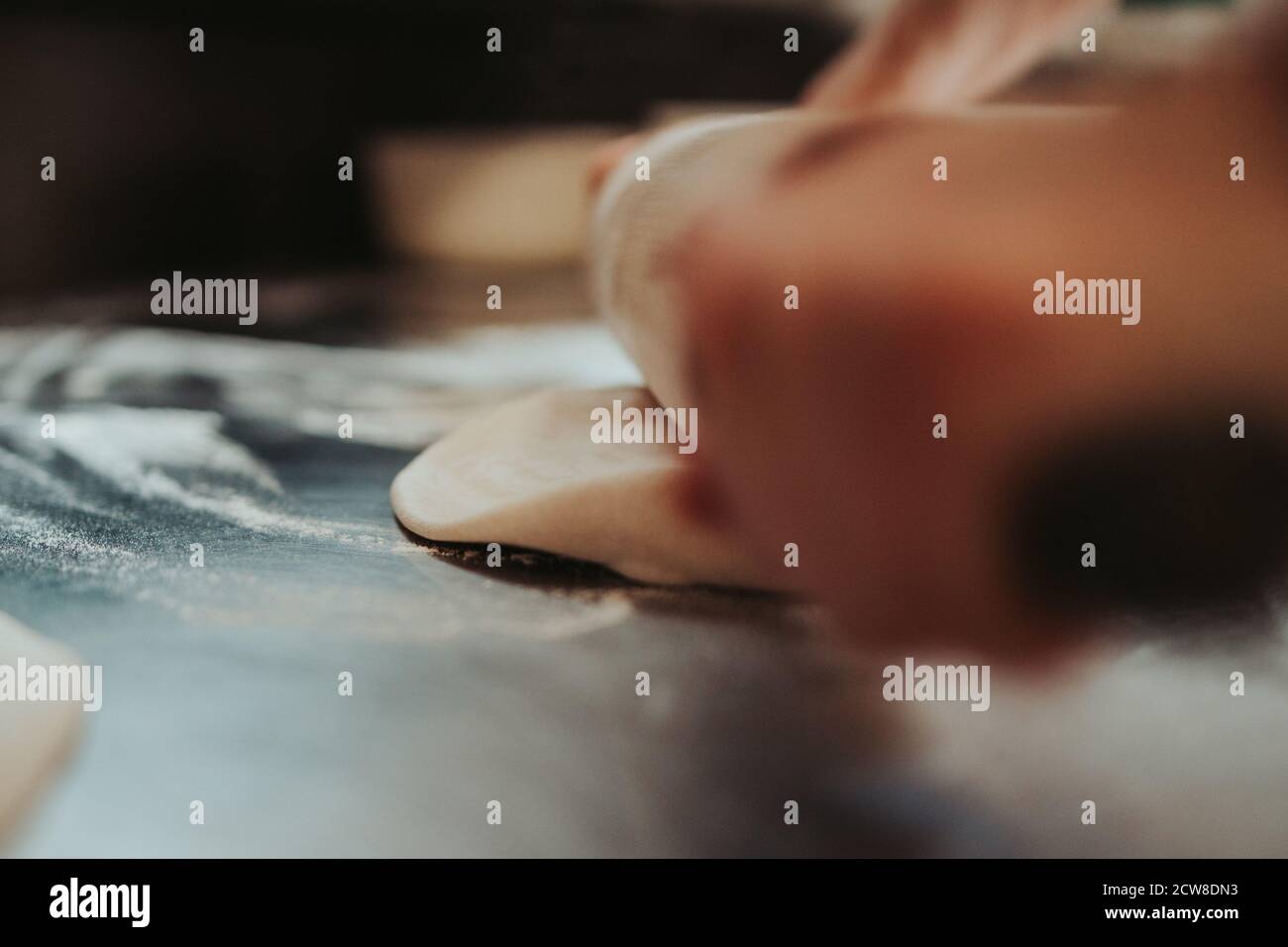 Closeup of a dough making process Stock Photo - Alamy