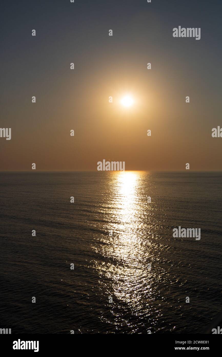 sunset on sea Stock Photo - Alamy