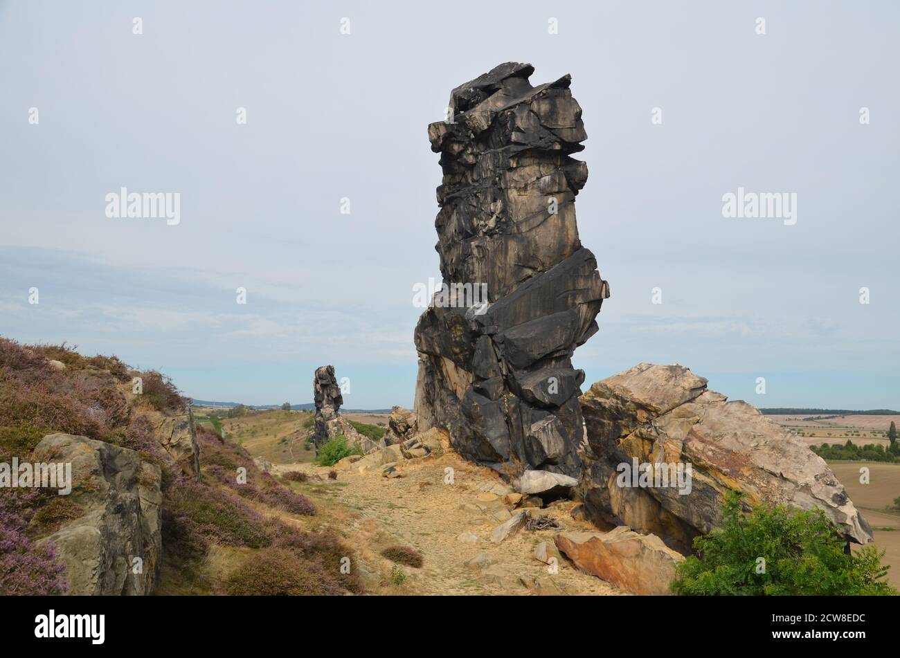 view at devils wall Weddersleben germany Stock Photo - Alamy