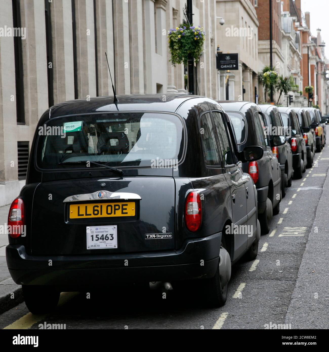 London, UK - May 5, 2012: TX4, London Taxi, also called hackney ...
