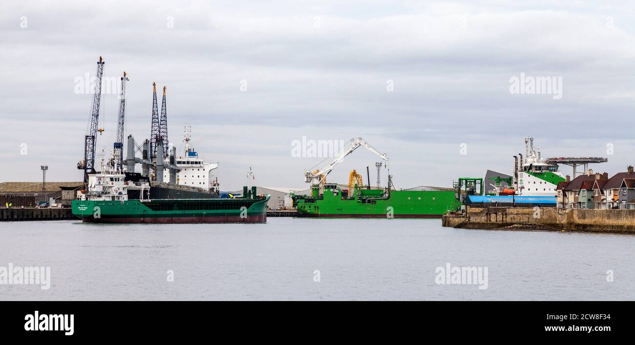 The Arklow Viking general cargo ship in the harbour at Hartlepool ...