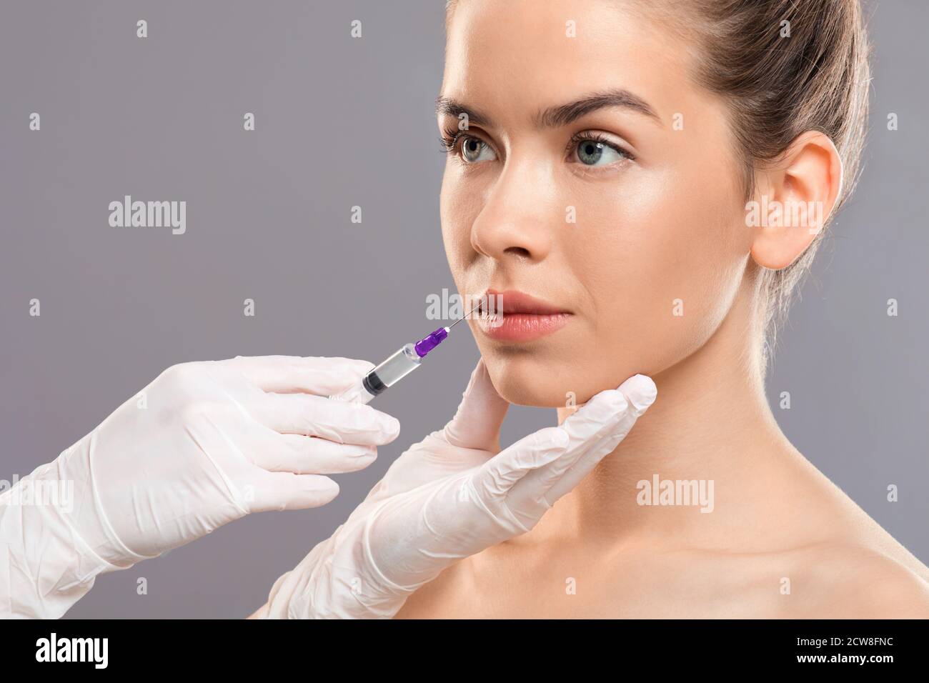 Lip filler needle free hi-res stock photography and images - Alamy
