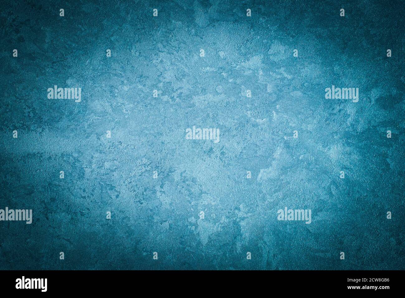 Cyan decorative plaster texture with vignette. Abstract grunge ...