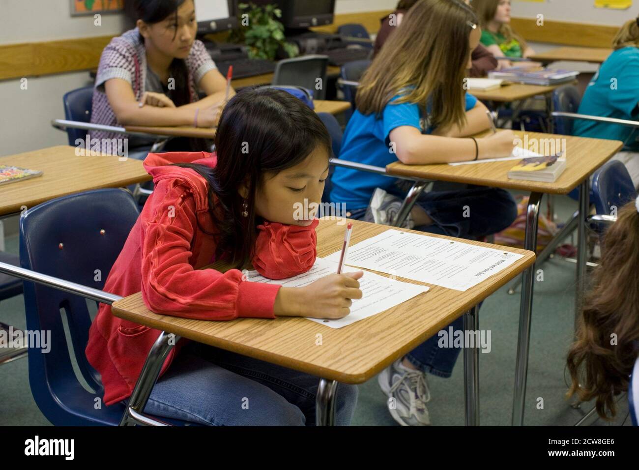 6th grade test classroom hi-res stock photography and images - Alamy