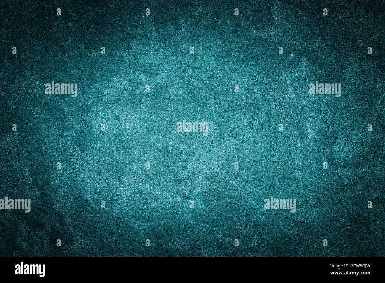 Cyan decorative plaster texture with vignette. Abstract grunge ...