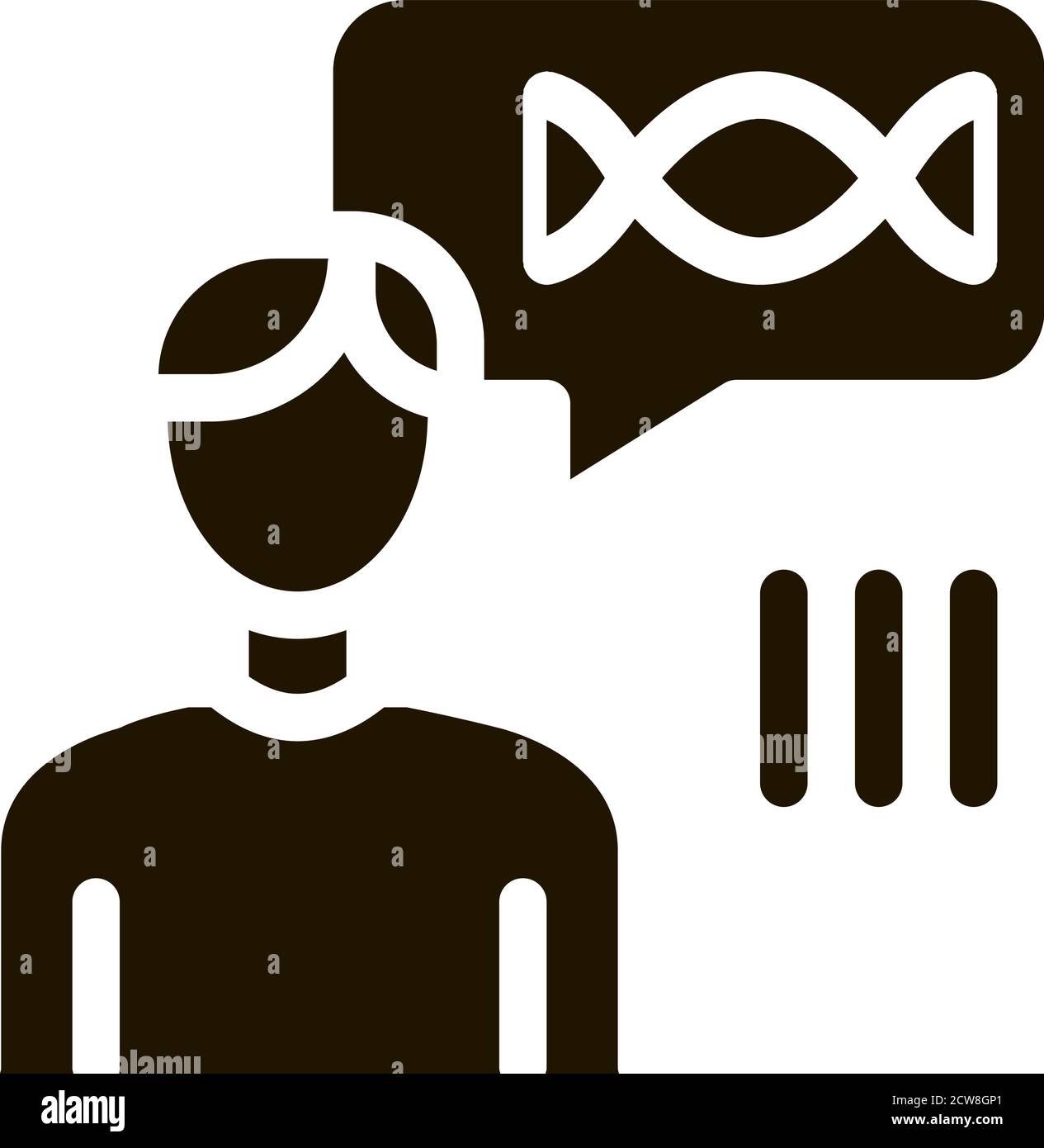 Man Genetic Molecule Icon Illustration Stock Vector Image & Art - Alamy