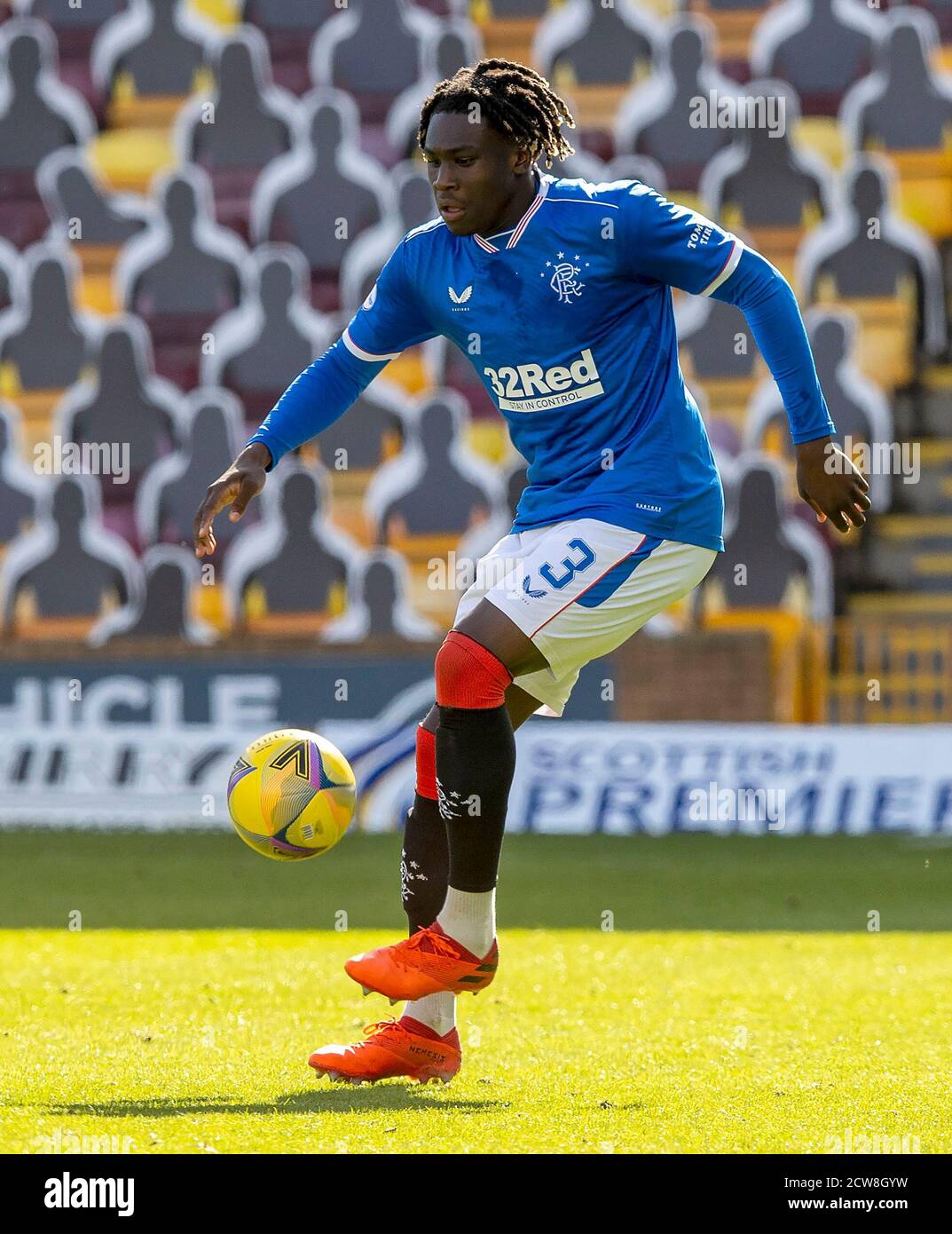 Rangers' Calvin Bassey during the Scottish Premiership match at Fir ...