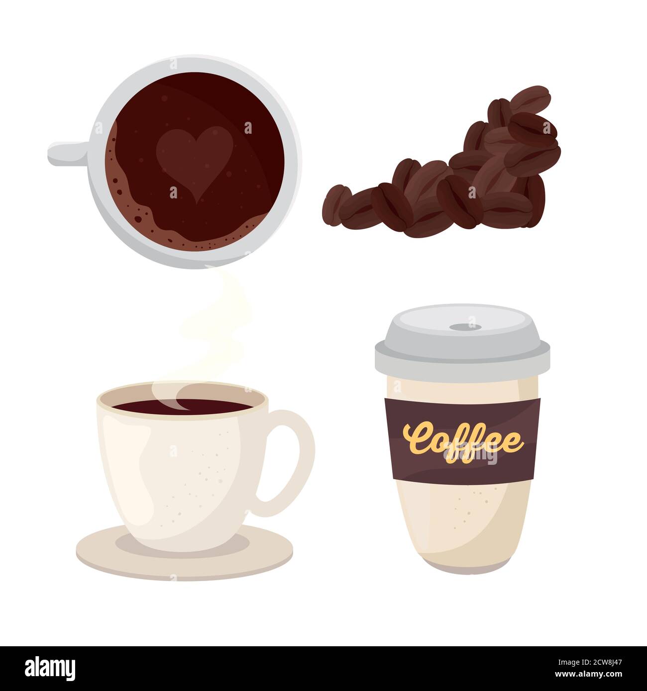 coffee drink with set icons Stock Vector Image & Art - Alamy