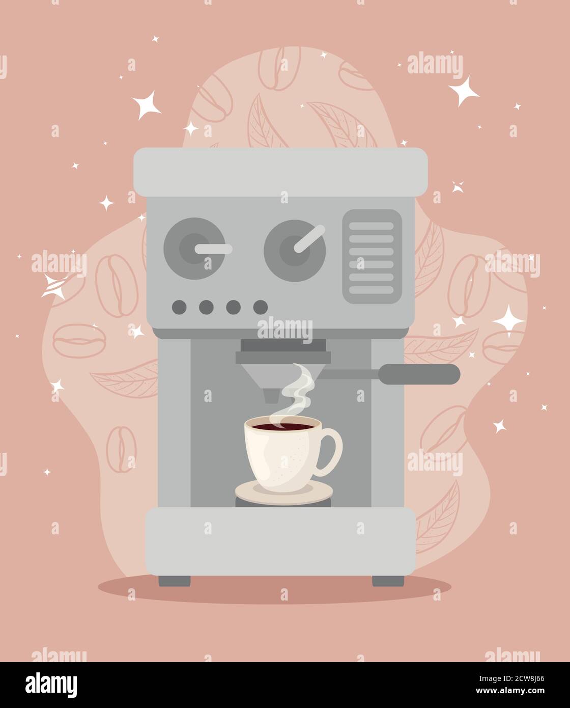 poster with coffee maker icon Stock Vector Image & Art - Alamy