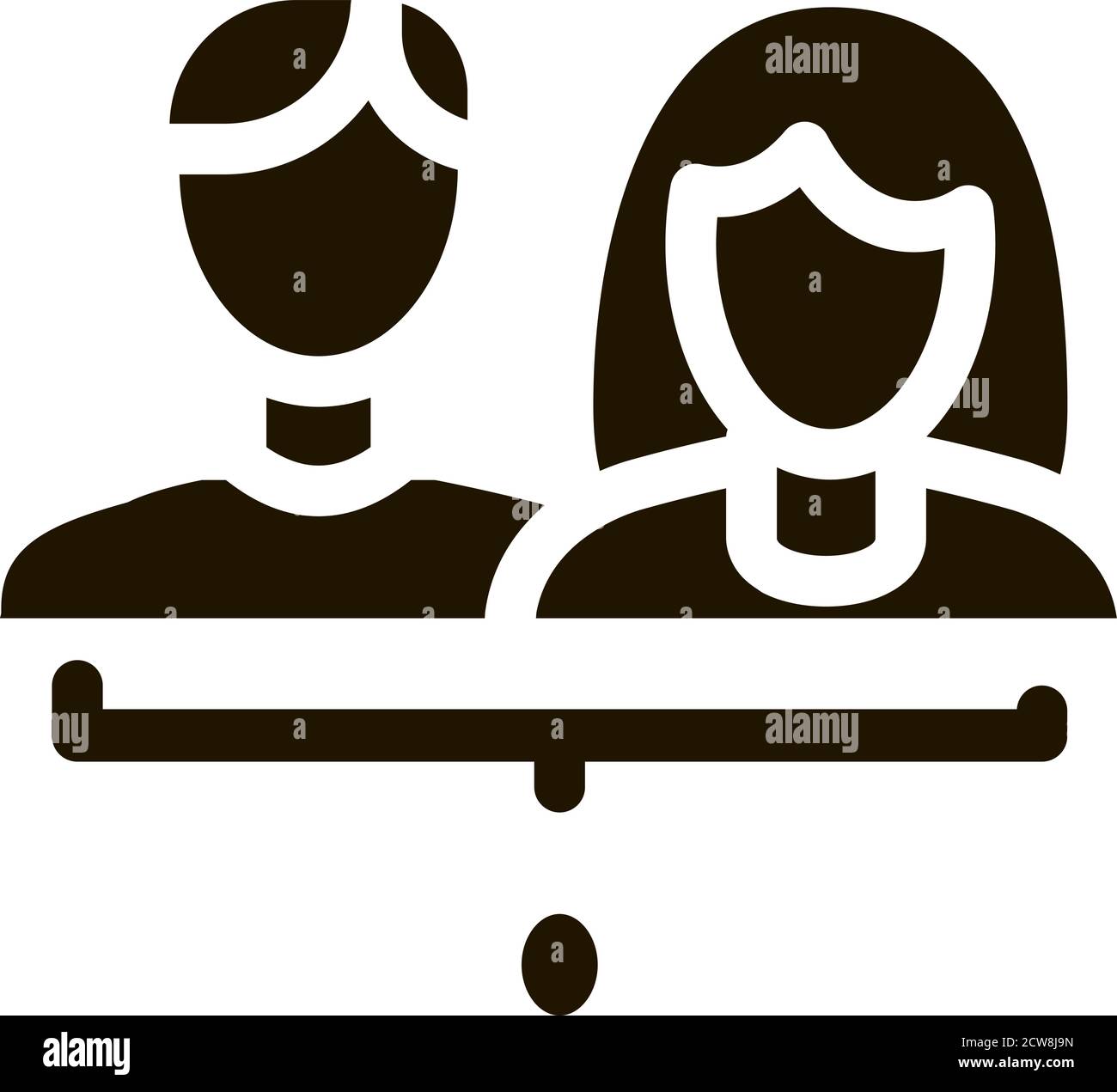 Man And Woman With Baby Icon Illustration Stock Vector Image & Art - Alamy