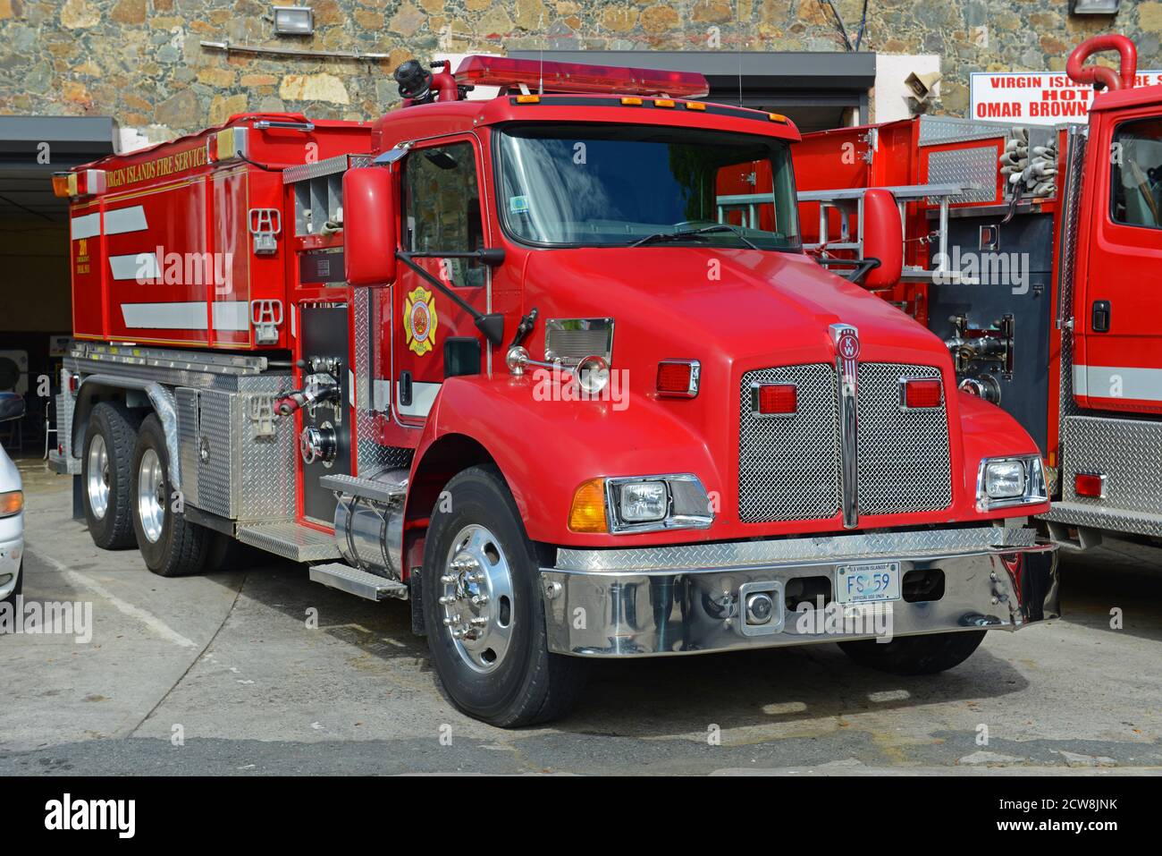 Fire Trucks in Charlotte Amalie, St. Thomas Island, US Virgin Islands ...