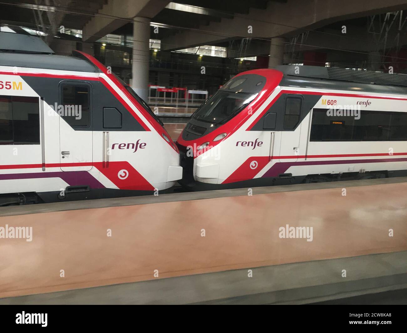 commuter train circulation in Madrid Stock Photo - Alamy