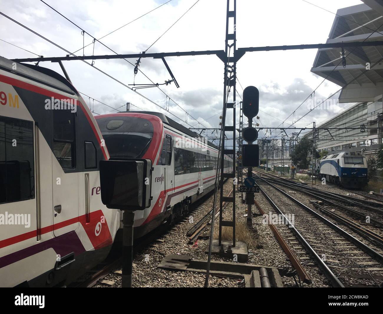 commuter train circulation in Madrid Stock Photo - Alamy