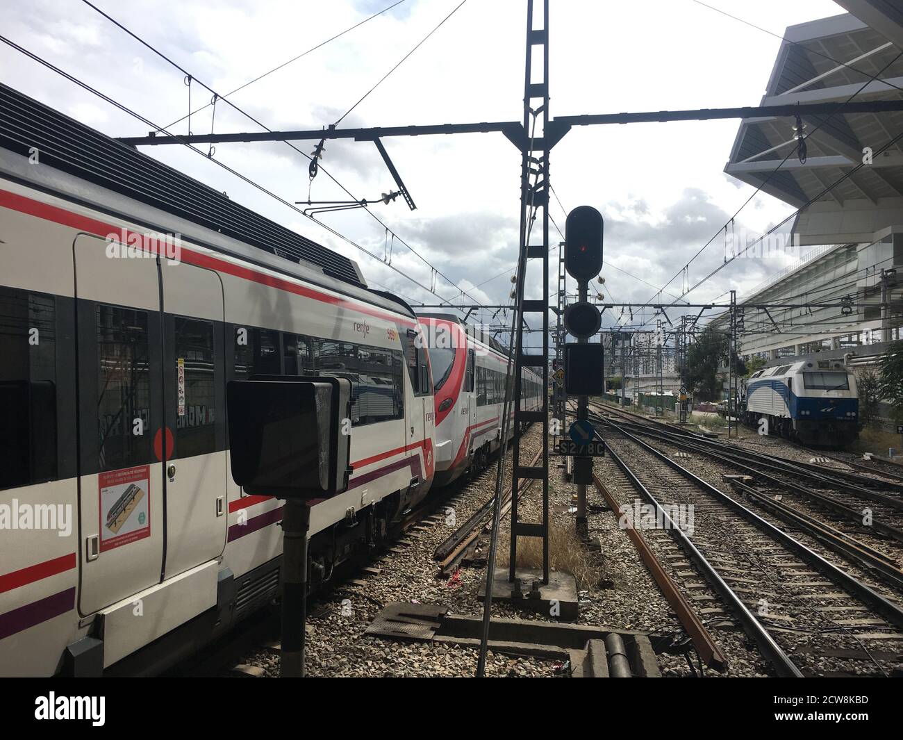 commuter train circulation in Madrid Stock Photo - Alamy