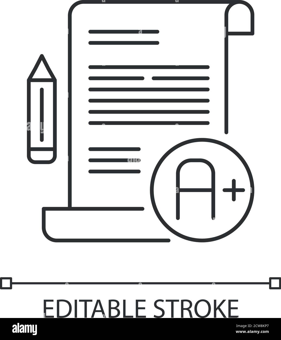 Essay examination pixel perfect linear icon Stock Vector Image & Art ...