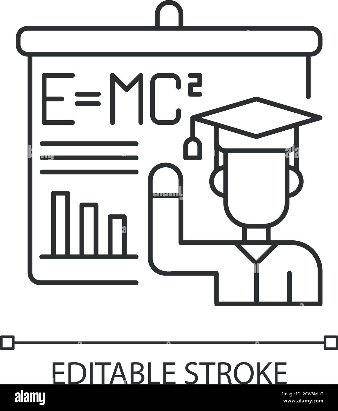Achievement test pixel perfect linear icon Stock Vector Image & Art - Alamy