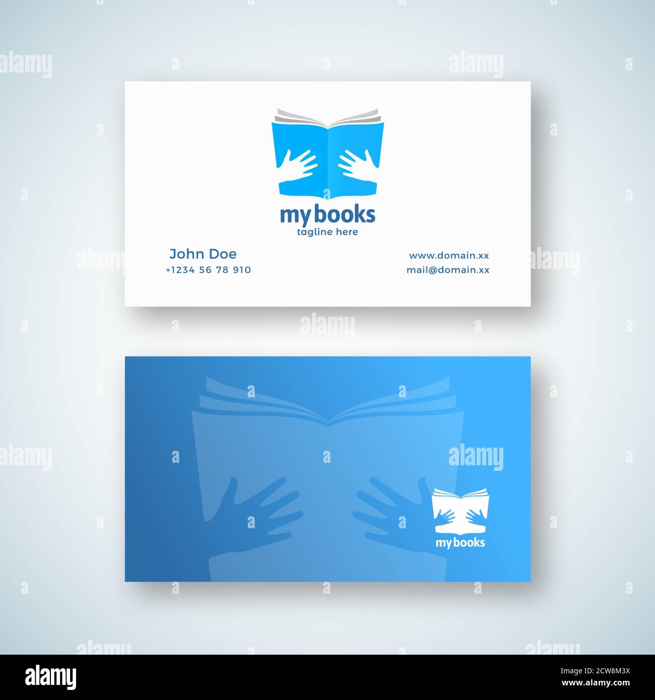 My Books Abstract Vector Sign or Logo and Business Card Template. Open ...