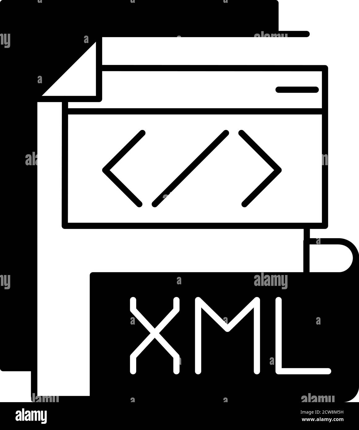 Coding program icon linear Black and White Stock Photos & Images - Alamy