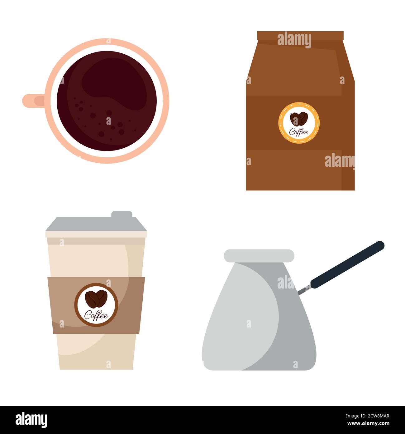 coffee drink with set icons Stock Vector Image & Art - Alamy