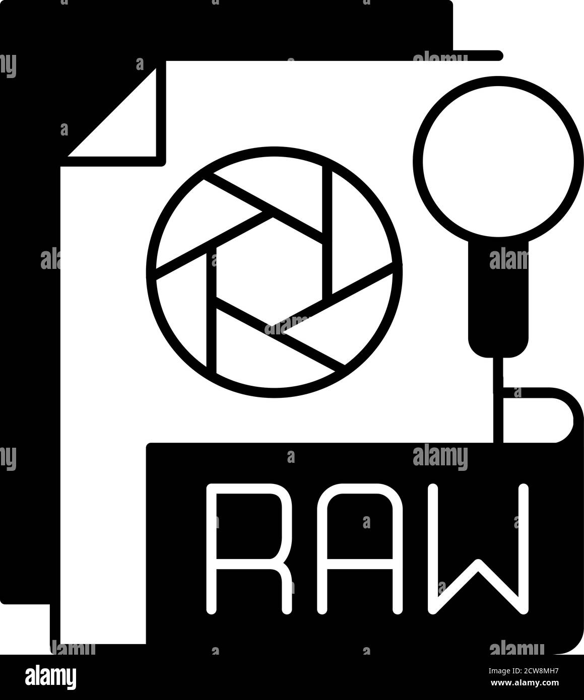 RAW file black linear icon Stock Vector Image & Art - Alamy