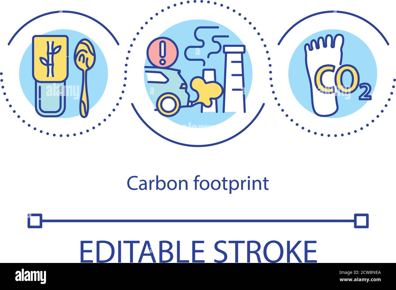 Carbon footprin concept icon Stock Vector Image & Art - Alamy