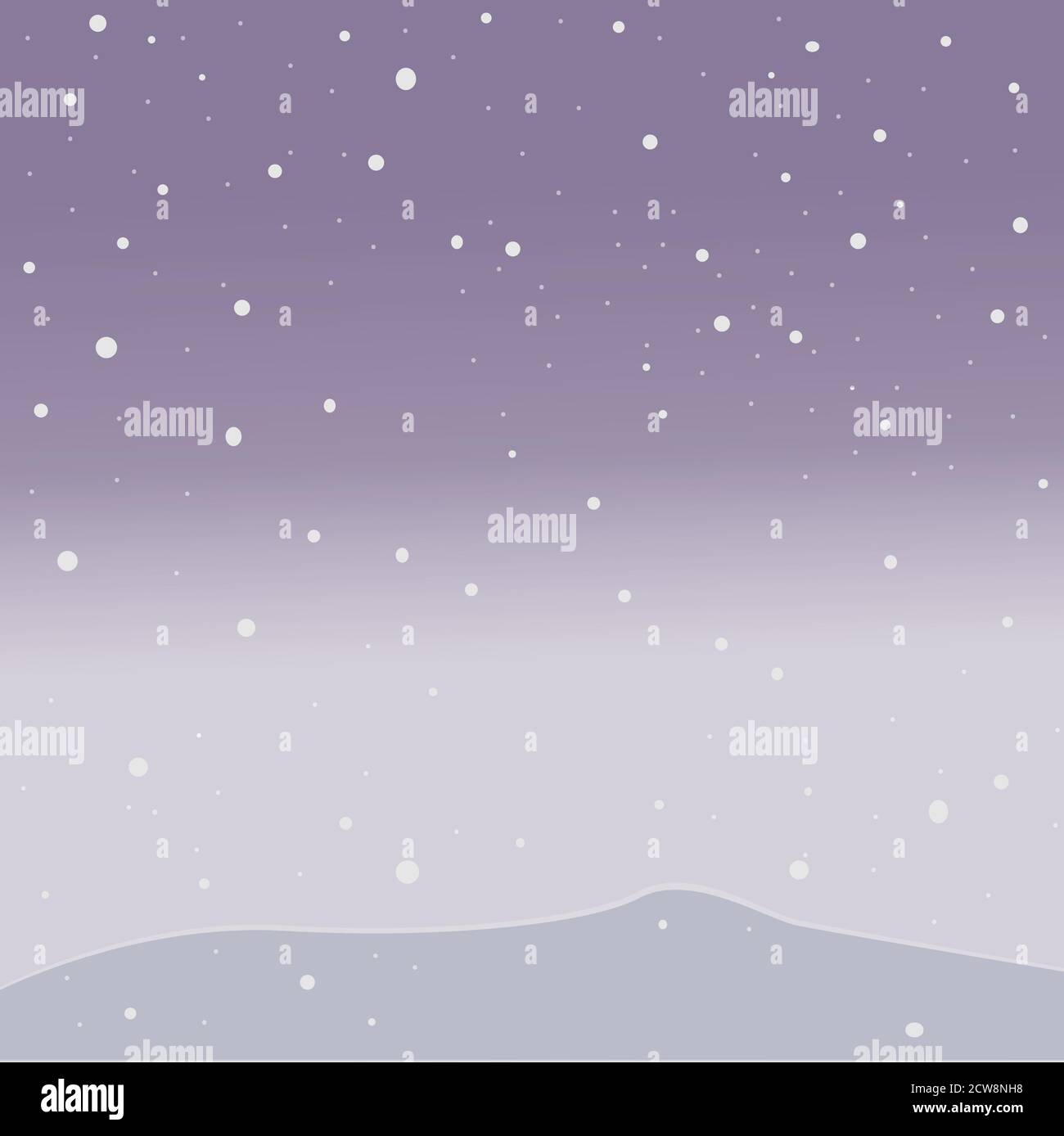 Subtle Gradient Background with falling Snow and ground covered by snow ...