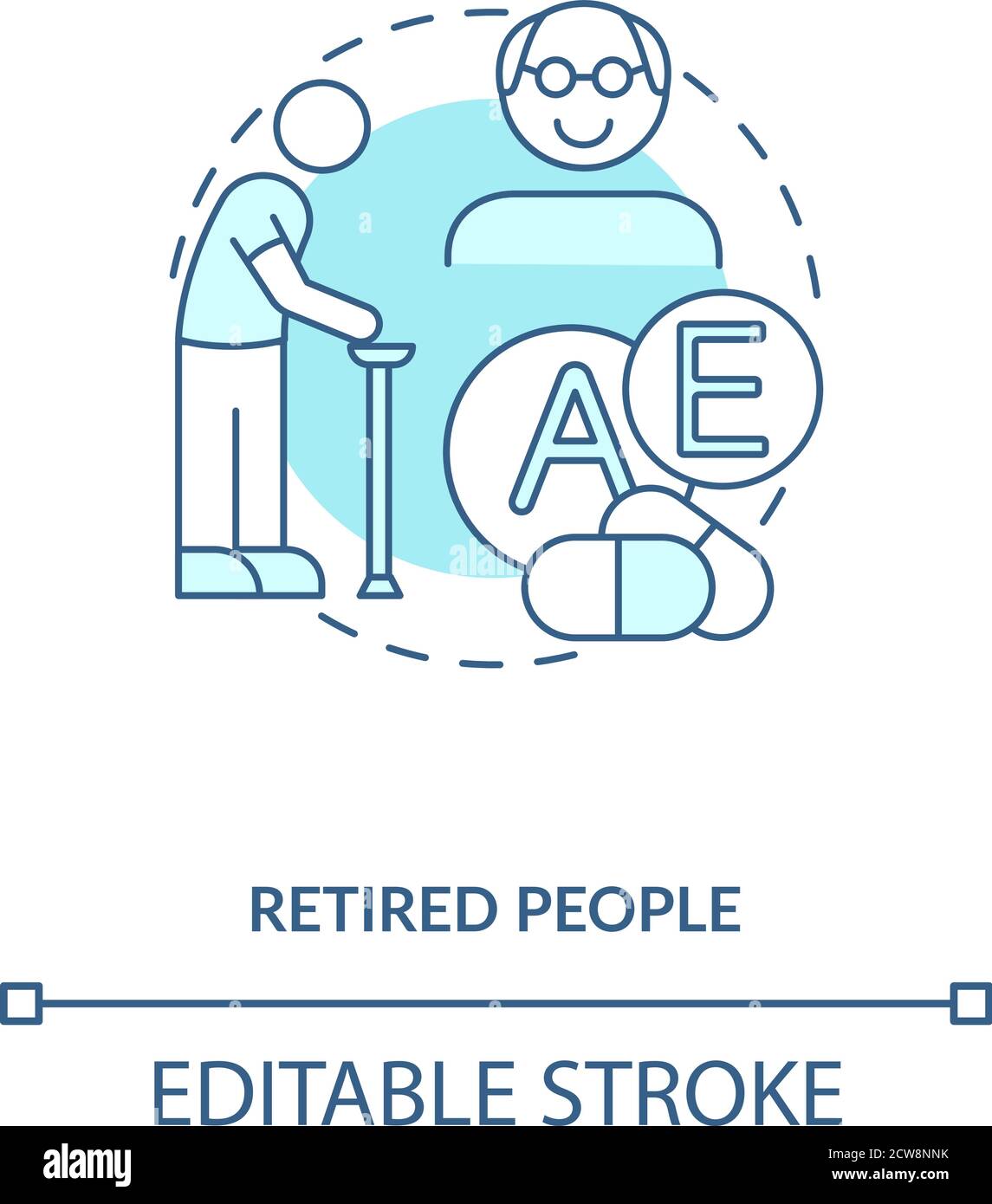 Retired people concept icon Stock Vector Image & Art - Alamy