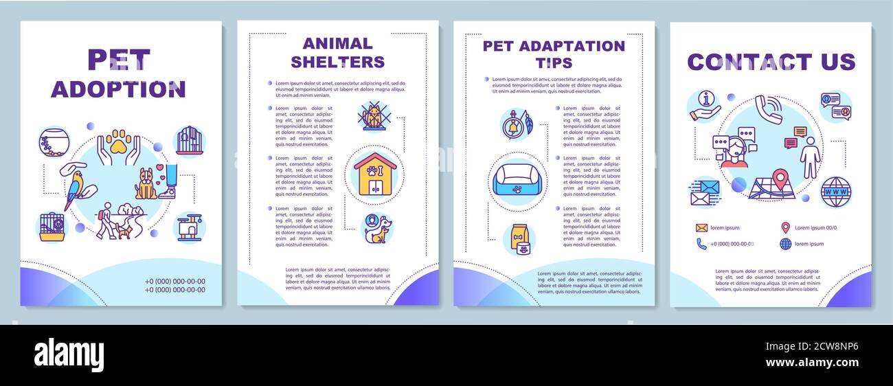 Pet adoption brochure template Stock Vector Image & Art - Alamy