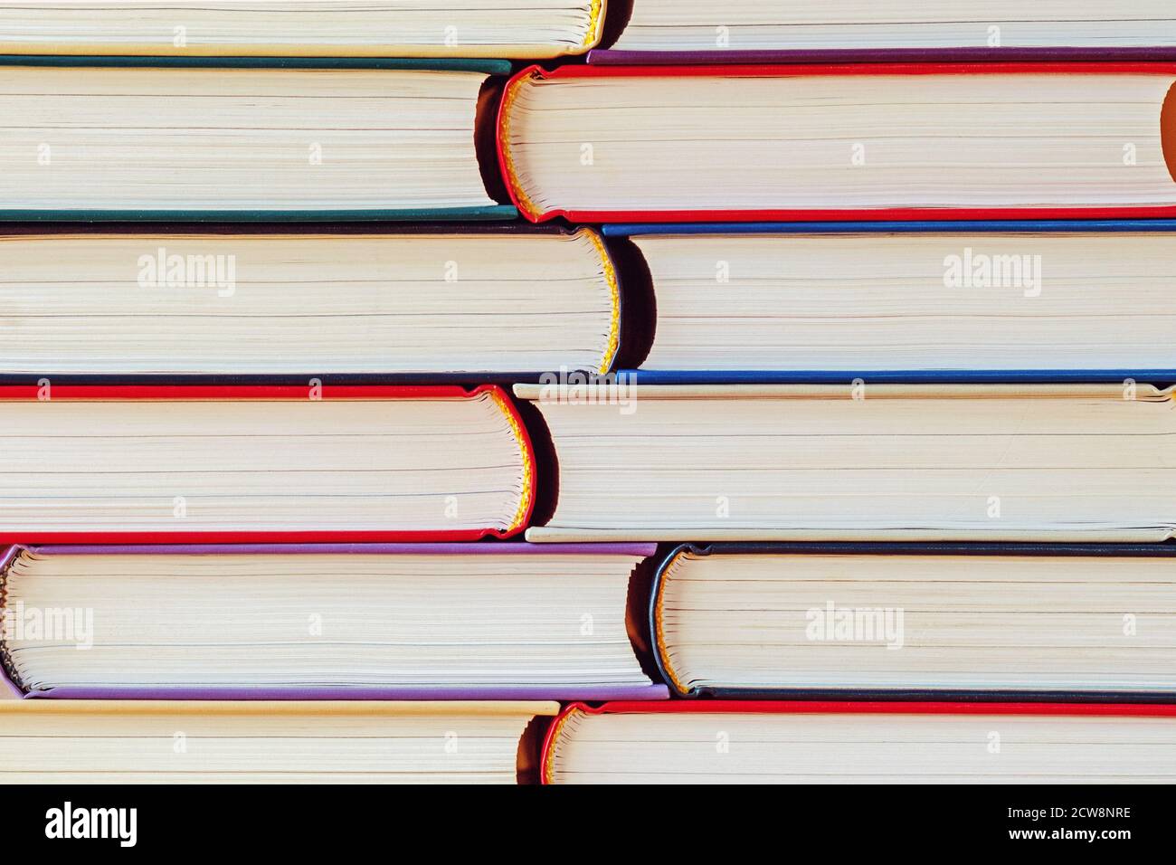 texture background of many hardcover paper books Stock Photo - Alamy