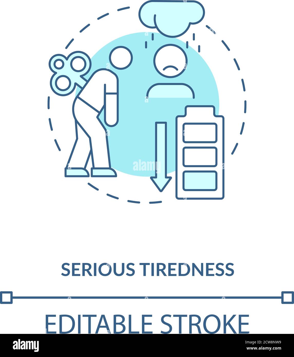 Serious tiredness concept icon Stock Vector Image & Art - Alamy
