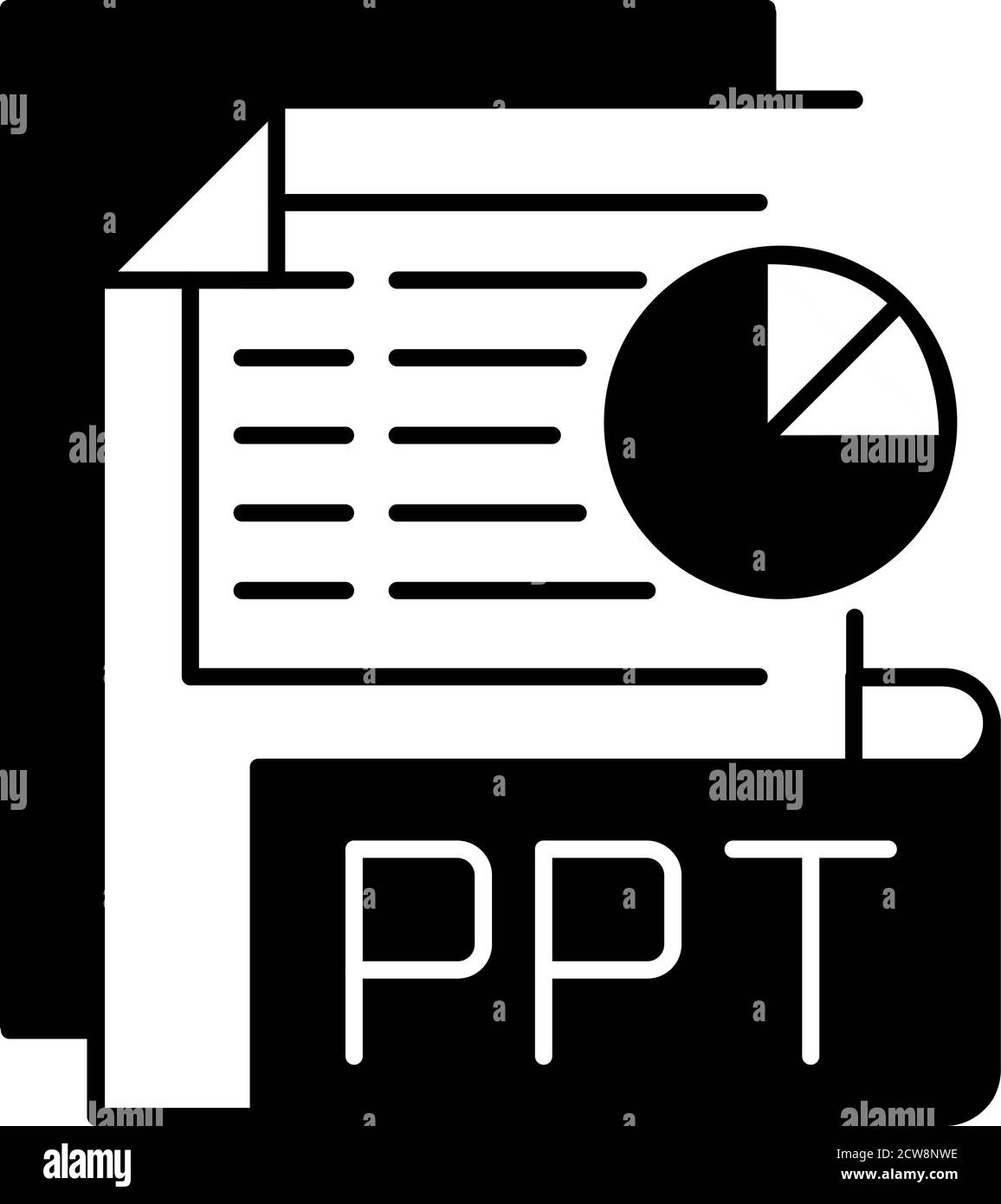 PPT file black linear icon Stock Vector Image & Art - Alamy